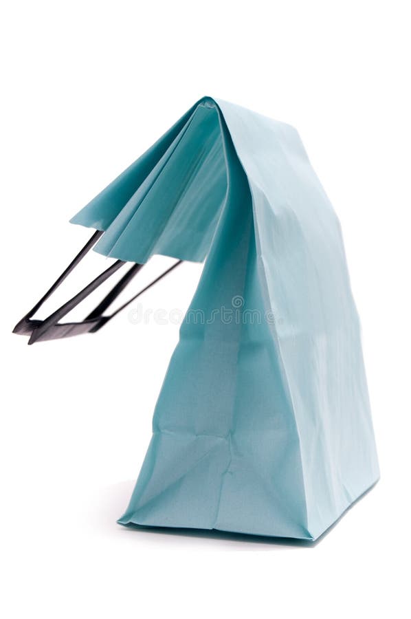 Blue shopping bag stock photo. Image of shop, commercial - 50093506