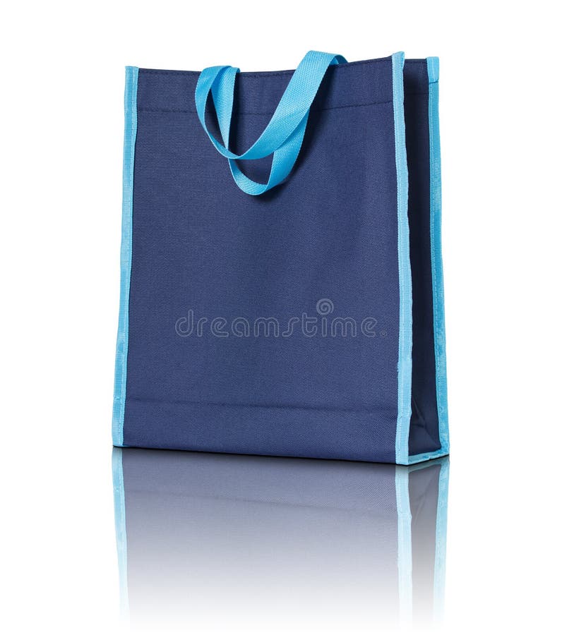 Blue shopping bag stock image. Image of canvas, blue - 59125001