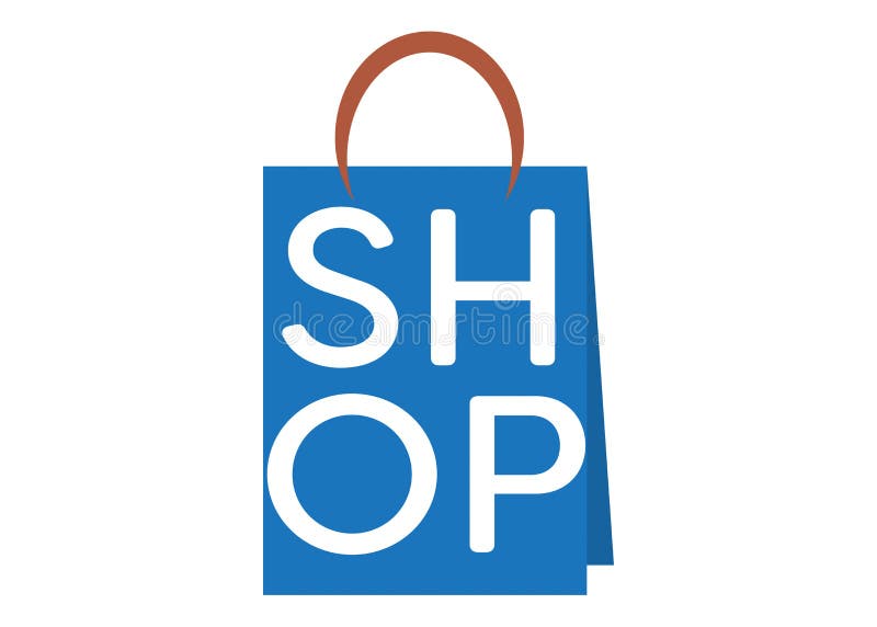 Blue Shopping bag stock illustration. Illustration of bags - 87105588