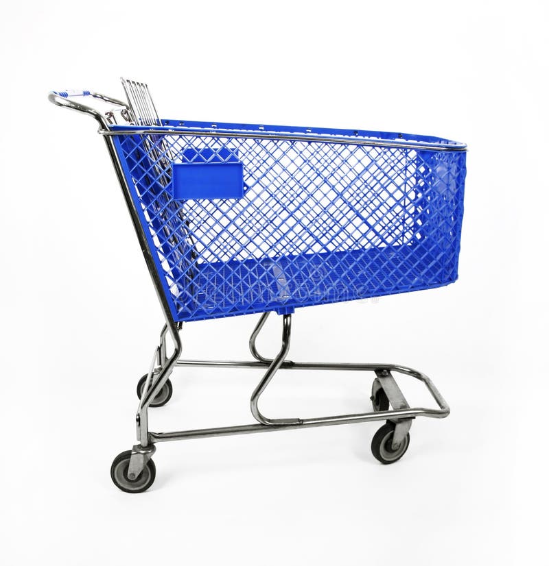 Blue shopping cart stock image. Image of buyer, blue - 22934437