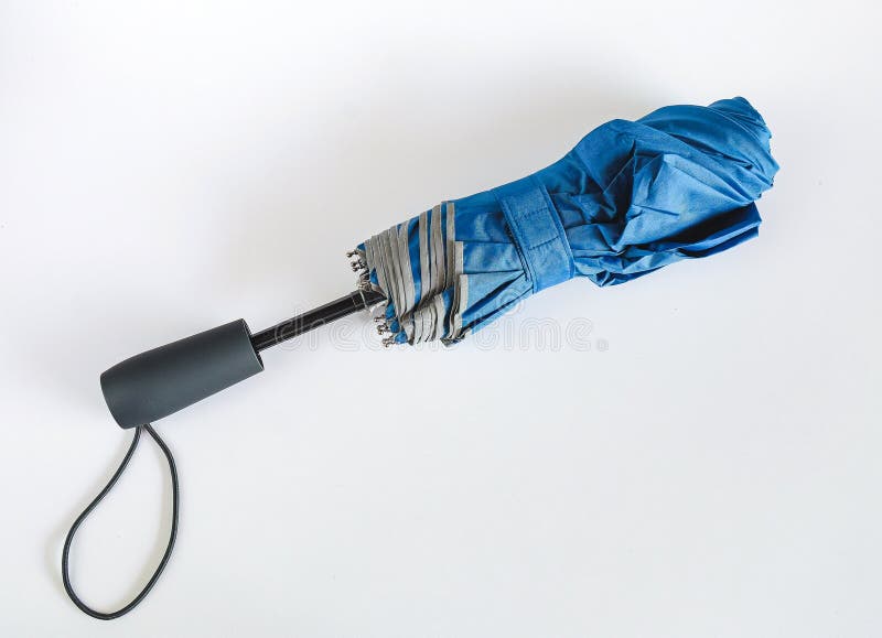 A Blue Short Umbrella on Background Stock Photo - Image of hang, short ...