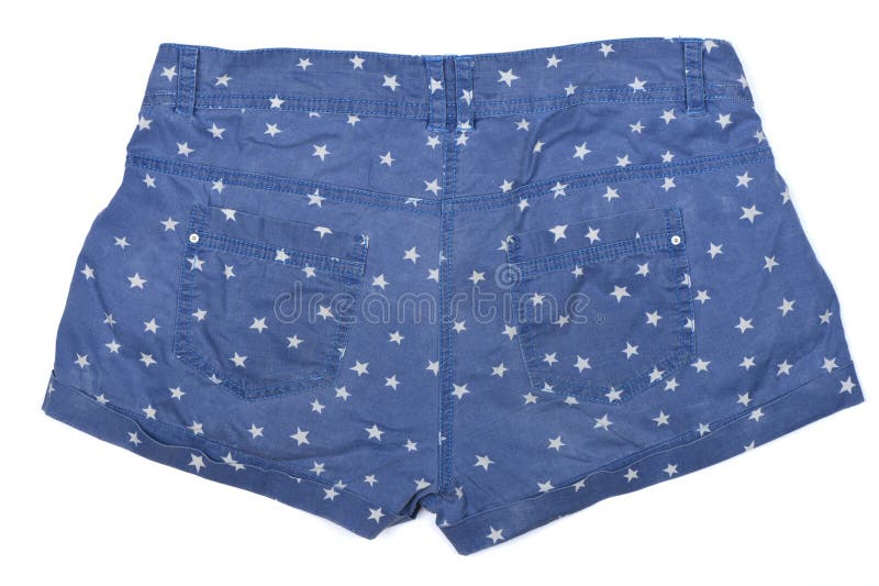 Blue Shorts in White Stars Isolated on White Background Stock Photo ...
