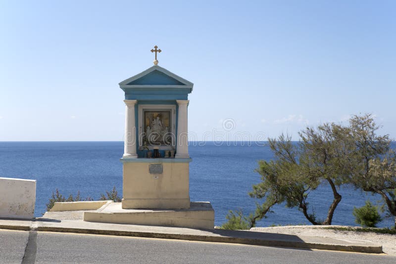 Catholic Shrine at the Ocean Stock Image - Image of religion, shrine ...
