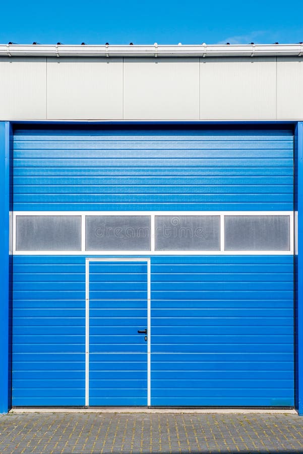Blue Shutter Windows with Flower Pots Stock Photo - Image of building ...