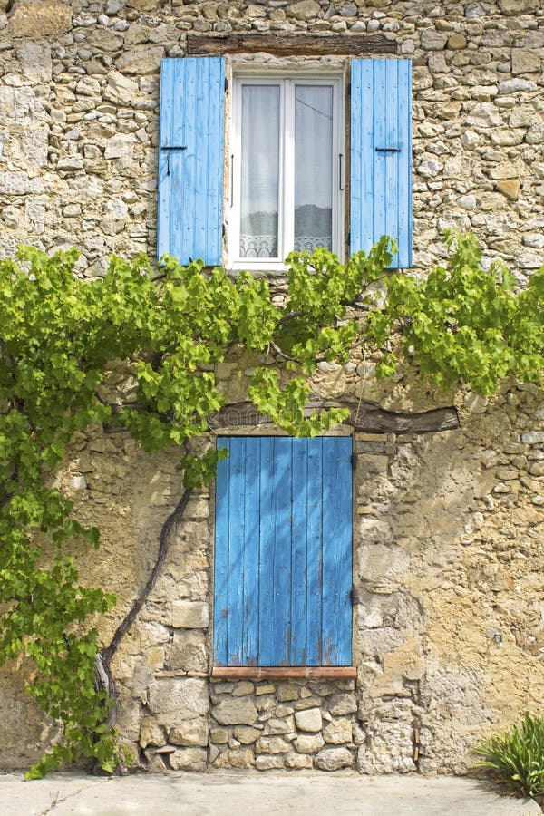 Old Wall with Window Frame, Provence France Stock Image - Image of ...