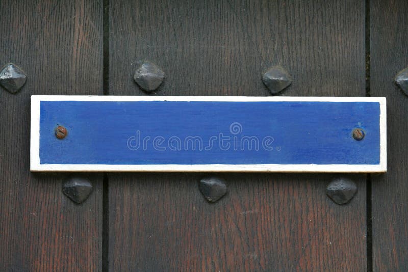 A Blue Sign with the Inscription Stock Image - Image of inscription ...
