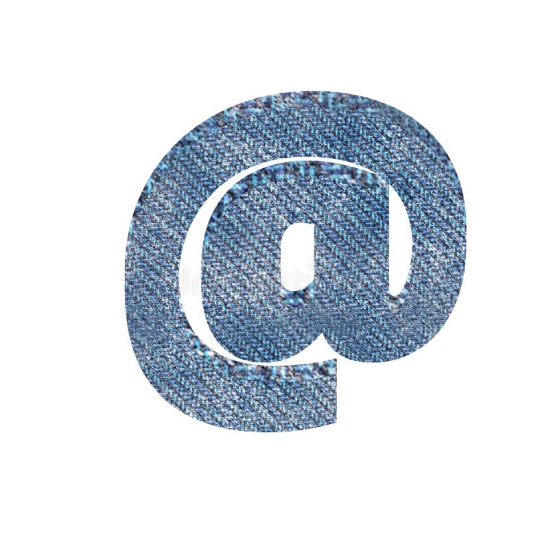 Blue at Sign with Jeans Fabric Texture Stock Image - Image of design ...