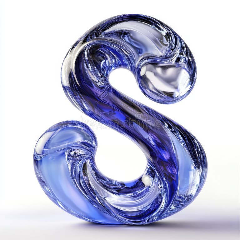 A Blue at Sign Mail Icon - 3D Rendering of an Email Sign Isolated on ...