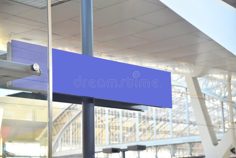 Blue Sign in a station stock photo. Image of station - 87565476