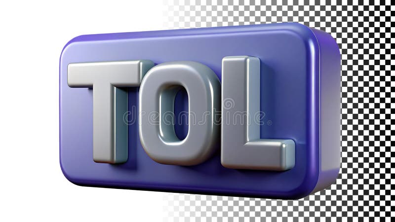 Blue Sign with White Text TOL , Abbreviation Logo Symbol Custom Png ...