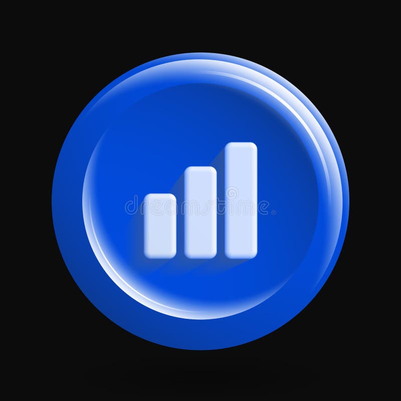 Blue Signal Icon. Isolated Blue Round Element Stock Vector ...