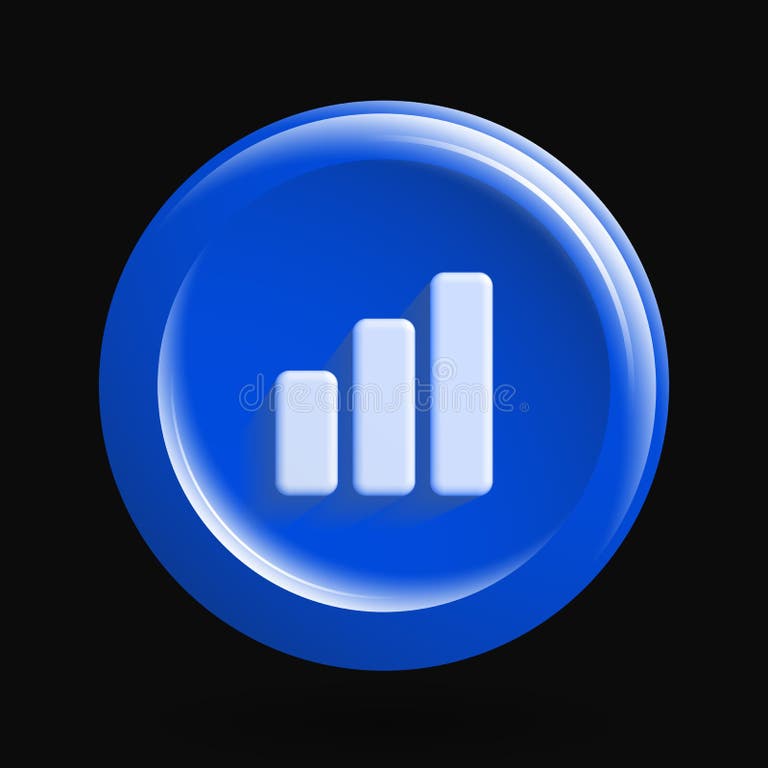 Blue Signal Icon. Isolated Blue Round Element Stock Vector ...