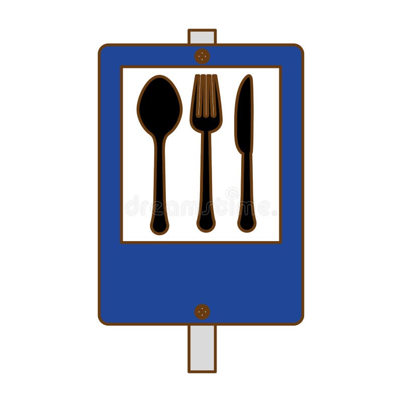 Blue Signal Restaurant Near Icon Design Stock Illustration ...