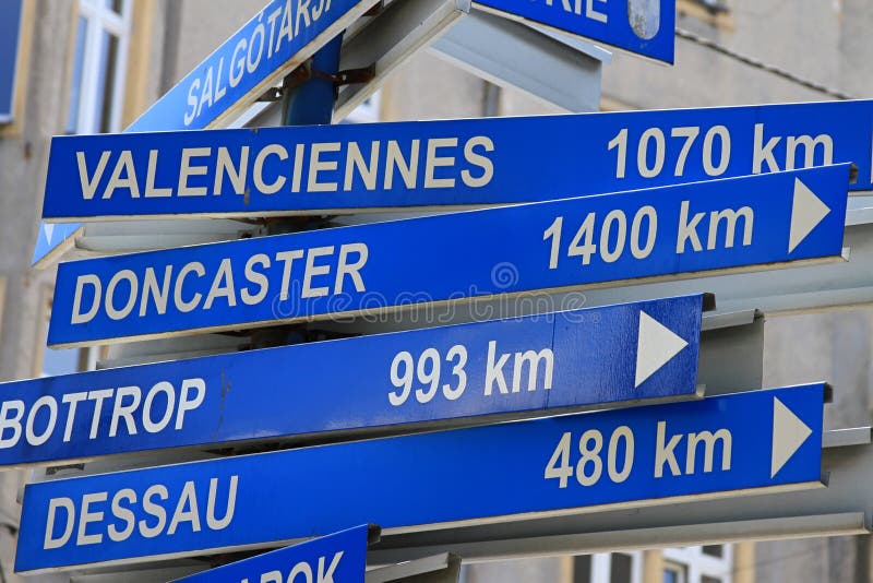 Blue signposts editorial stock photo. Image of signpost - 56169078