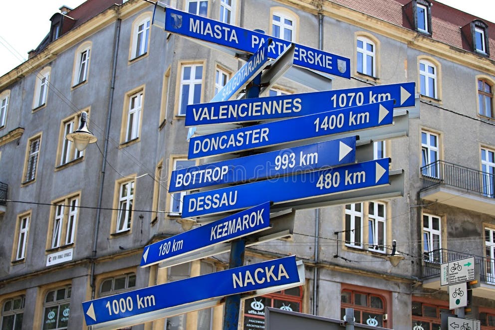 Blue signposts editorial image. Image of direction, sign - 56170180