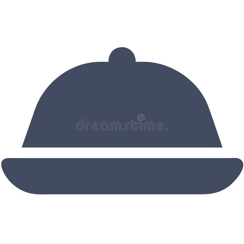 Blue Silhouette Cloche Food Cover Vector for Restaurant Menu Design ...