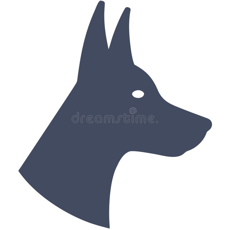 Blue Silhouette of Dog Head Profile Vector Art for Pet Branding and ...