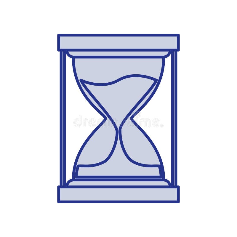 Blue Silhouette of Sand Clock Icon Stock Vector - Illustration of sign ...