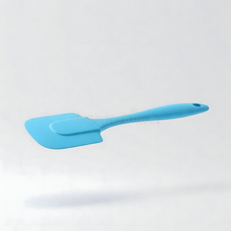 A blue silicone spatula stock illustration. Illustration of table ...