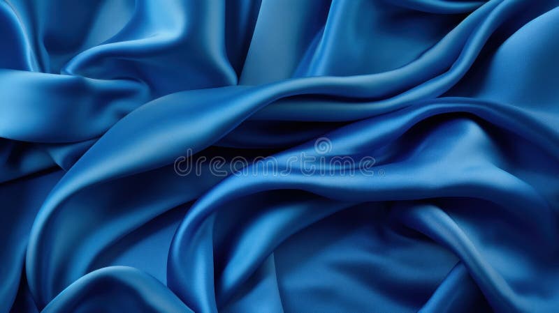 A Blue Silk Cloth is Draped Over a Table with Soft Light Stock Photo ...