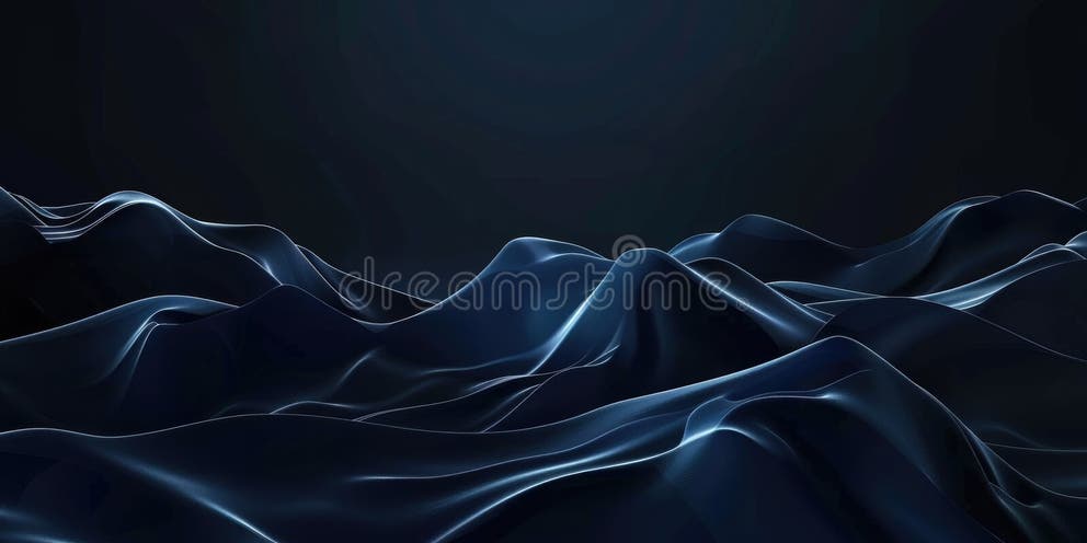 Blue Silk Draped Over a Landscape. AIG51A Stock Illustration ...