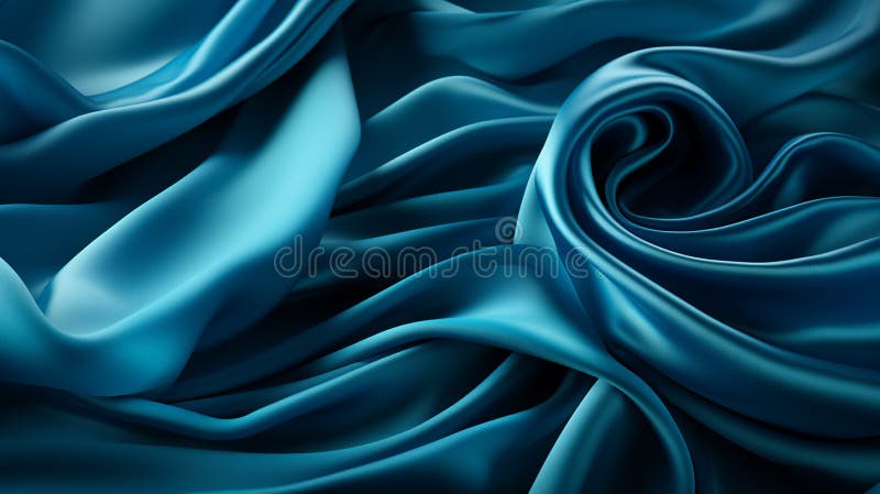 Blue silk fabric texture stock illustration. Illustration of silk ...