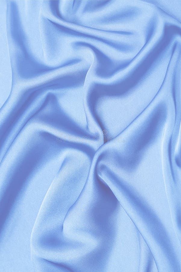 Blue Silk or Satin Luxury Fabric Texture. Top View Stock Photo - Image ...
