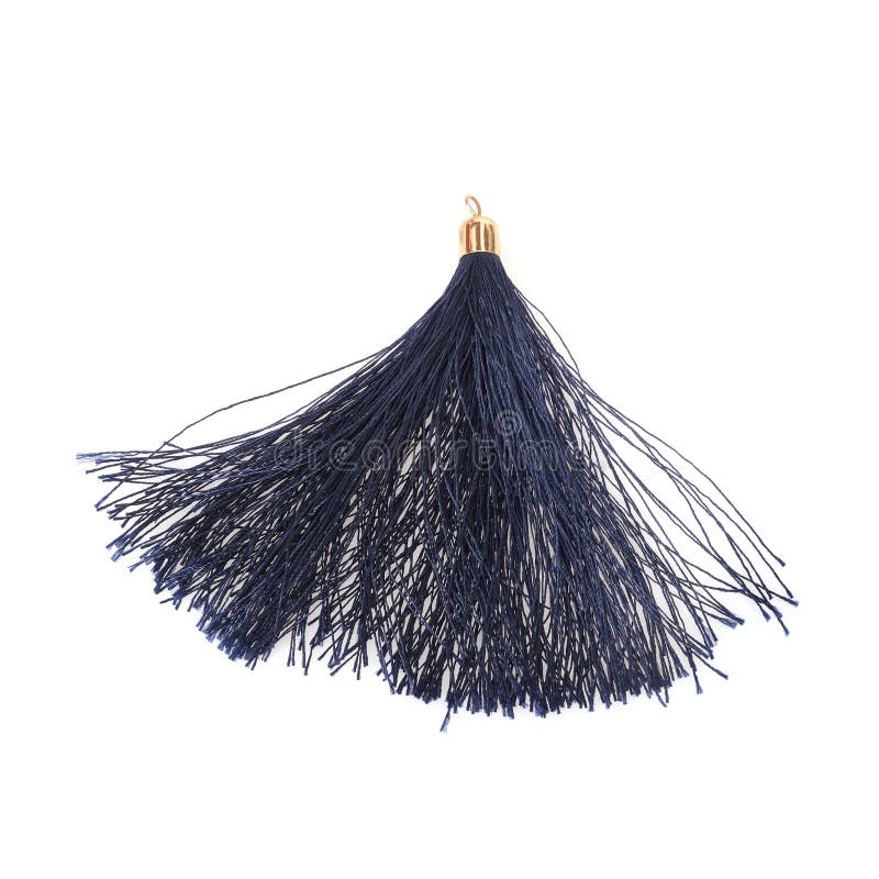 Blue Silk Tassel Isolated on White Background for Creating Graphic ...