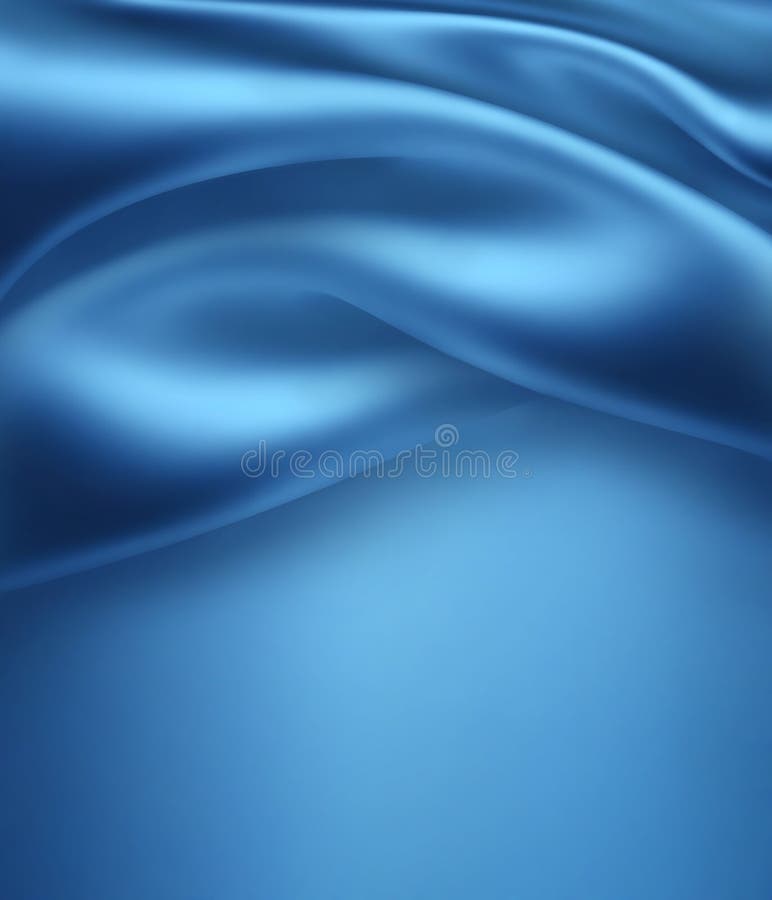Blue Wave Silk Fabric Texture Abstract Background Stock Illustration ...