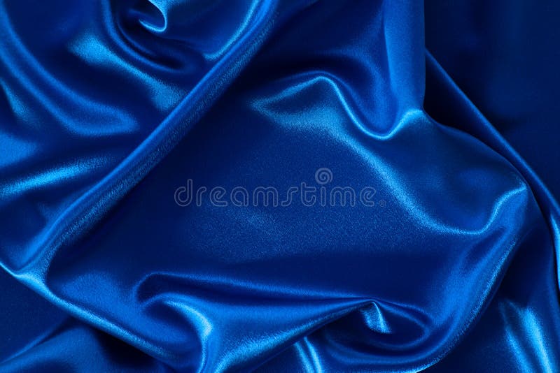 Blue silky fabric texture stock photo. Image of curve - 182875302
