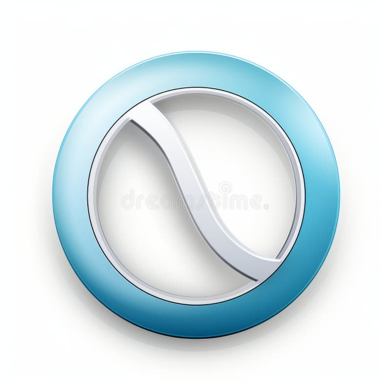 A Blue and Silver Circular Logo on a White Background Stock ...