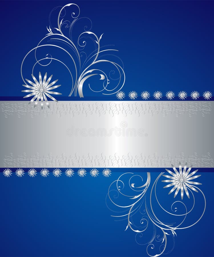 Blue silver star border stock vector. Illustration of glow - 22426548