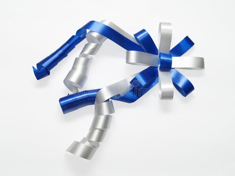 Blue-Silver Ribbon stock photo. Image of ribbon, celebration - 10955374