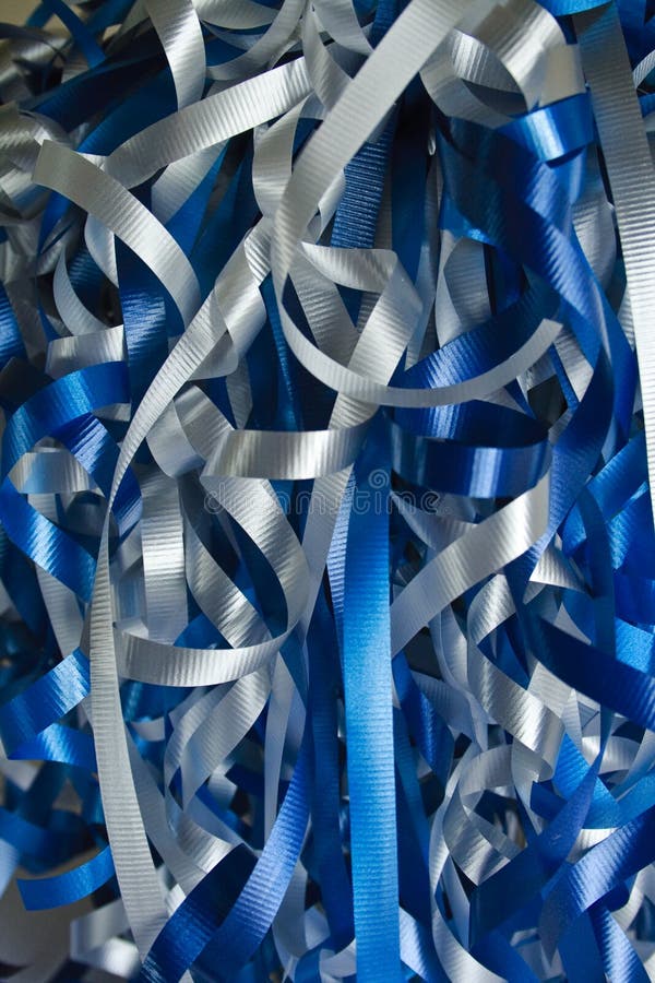 Blue and Silver Ribbon stock photo. Image of blue, party - 15716394