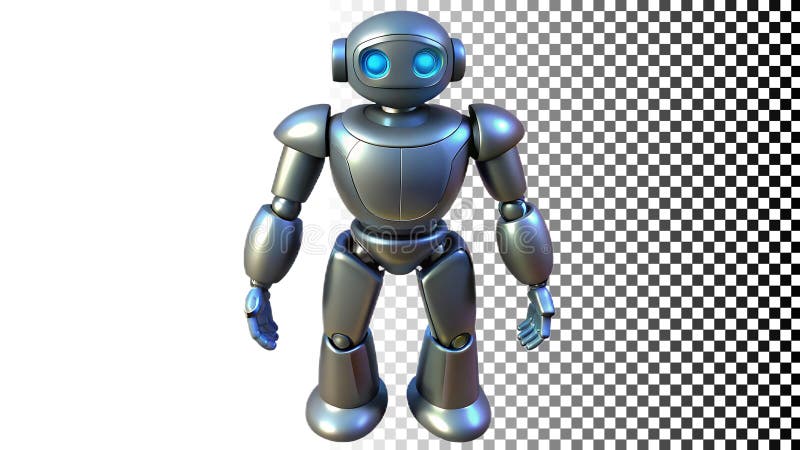 Blue Silver Robot Android AI Technology Future Machine Automate Png ...