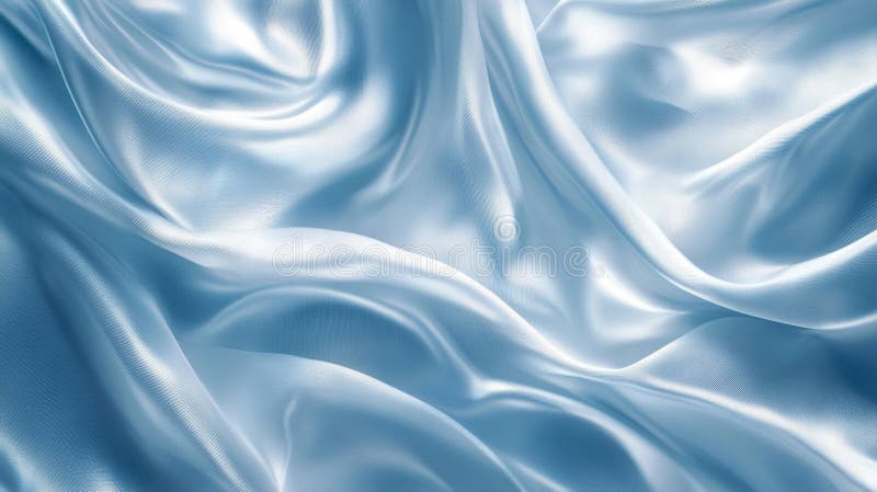 Blue and Silver Silk Fabric Draped Texture Stock Illustration ...