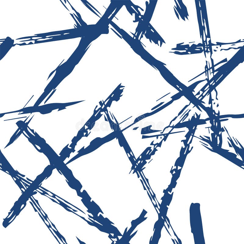 Blue Simple Line Vector Seamless Pattern. Stroke Stock Vector ...