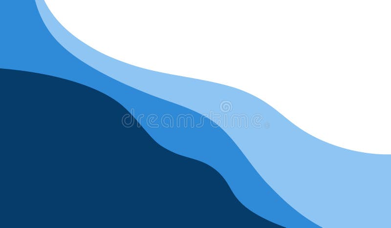 Blue Simple Modern Minimalistic Abstract Wavy Sea Background with Space ...