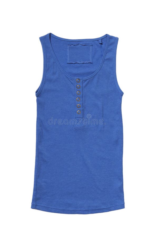 Blue singlet isolated stock image. Image of label, underwear - 27839863