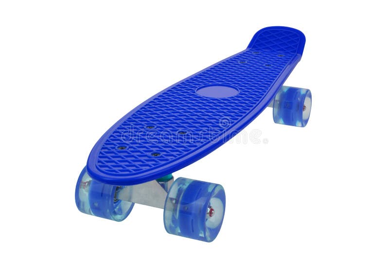 Blue Skateboard Deck on White Background Stock Photo - Image of summer ...