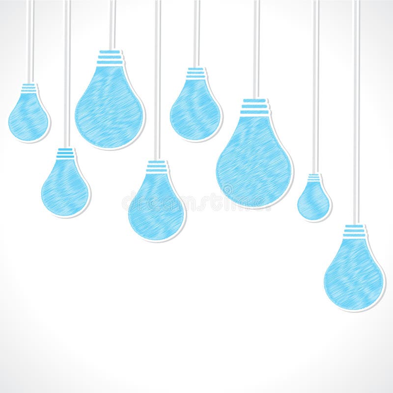 Blue Bulb with Message Bubble Concept Stock Vector - Illustration of ...