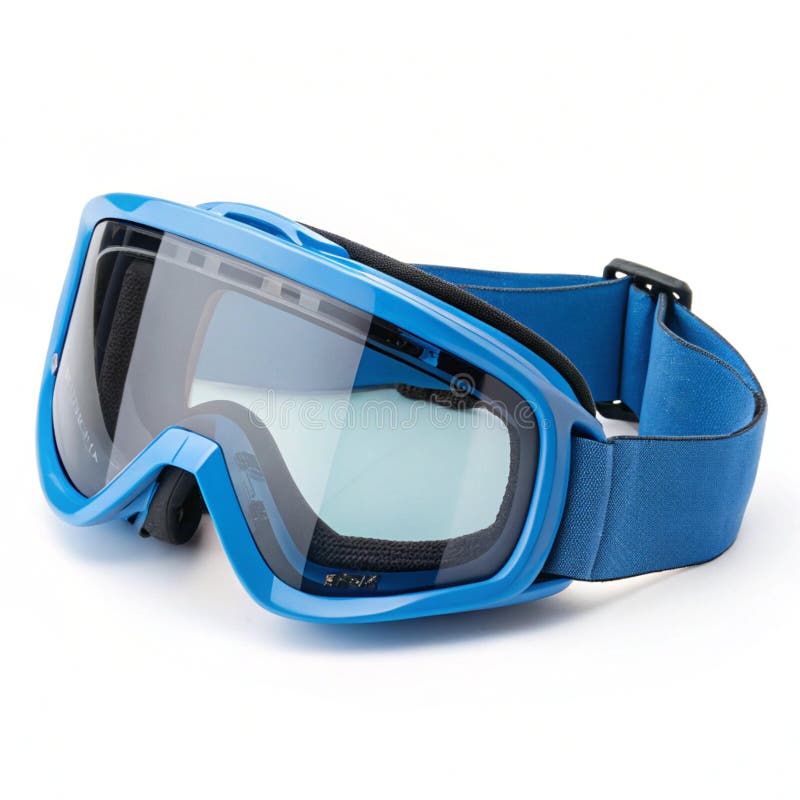 Blue Ski Goggles Isolated on White Background Stock Illustration ...