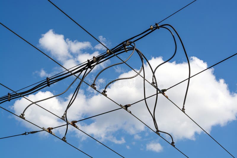 Electrical Grid with Sky View Stock Photo - Image of electric, clouds ...
