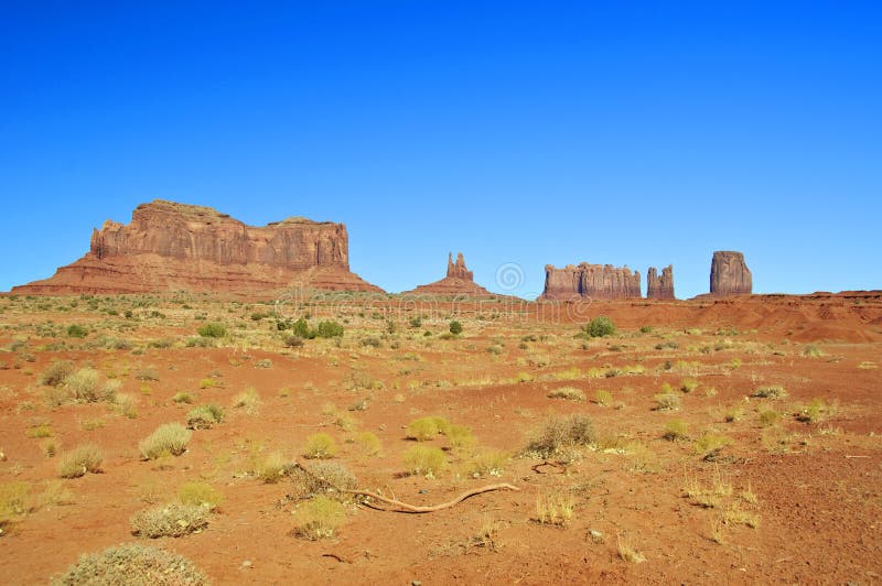 Blue Skies Over Monument Valley in Utah Stock Photo - Image of culture ...