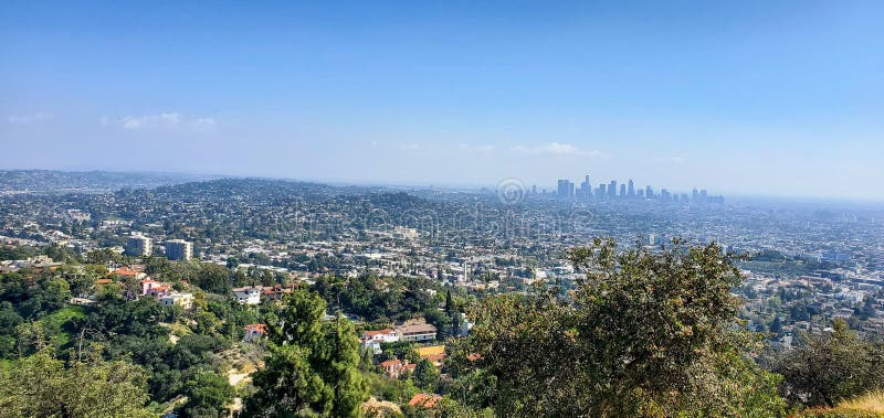 Blue Sky above Los Angeles stock image. Image of blue - 243214337