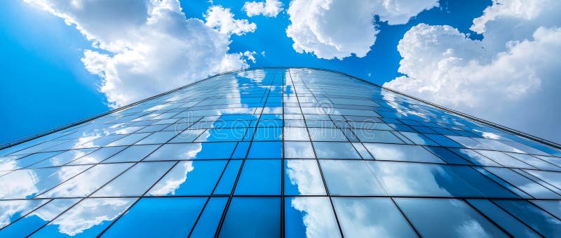 Blue Sky and Abstract Skyscrapers Create a Modern Urban Perspective ...