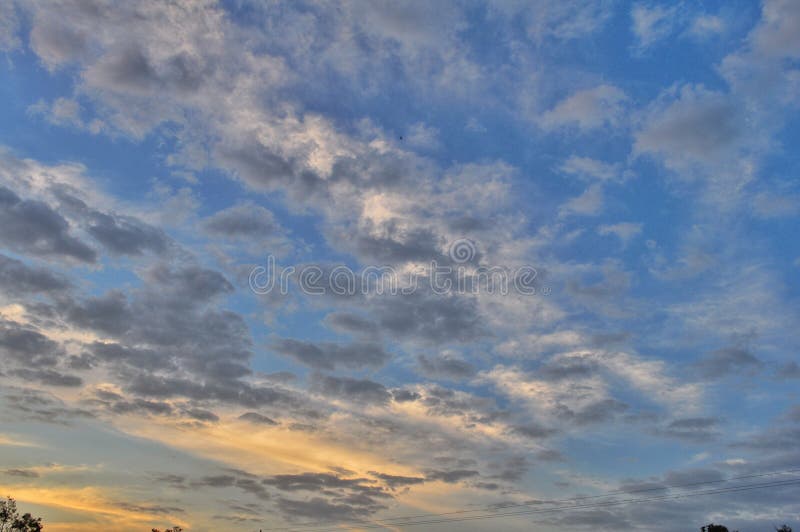 White Could and Blue Sky Over Land Stock Photo - Image of atmosphere ...