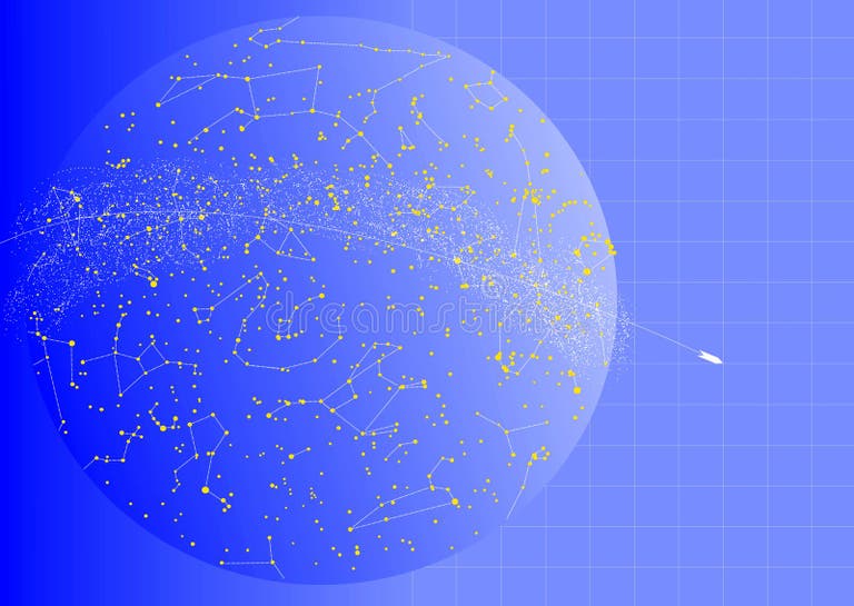 Blue Sky Atlas Illustration Stock Illustration - Illustration of ...