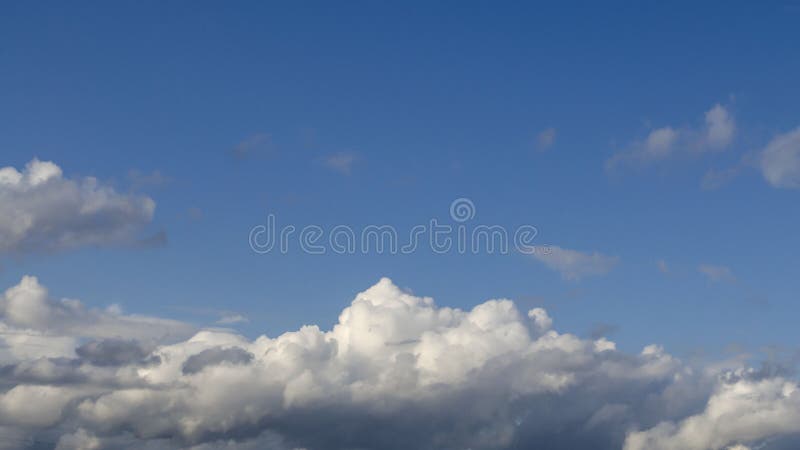 Blue Sky Background with Clouds at the Bottom of the Sky Space for Text ...
