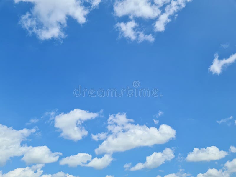 Blue Sky Background with Clouds on a Nice Day Stock Photo - Image of ...